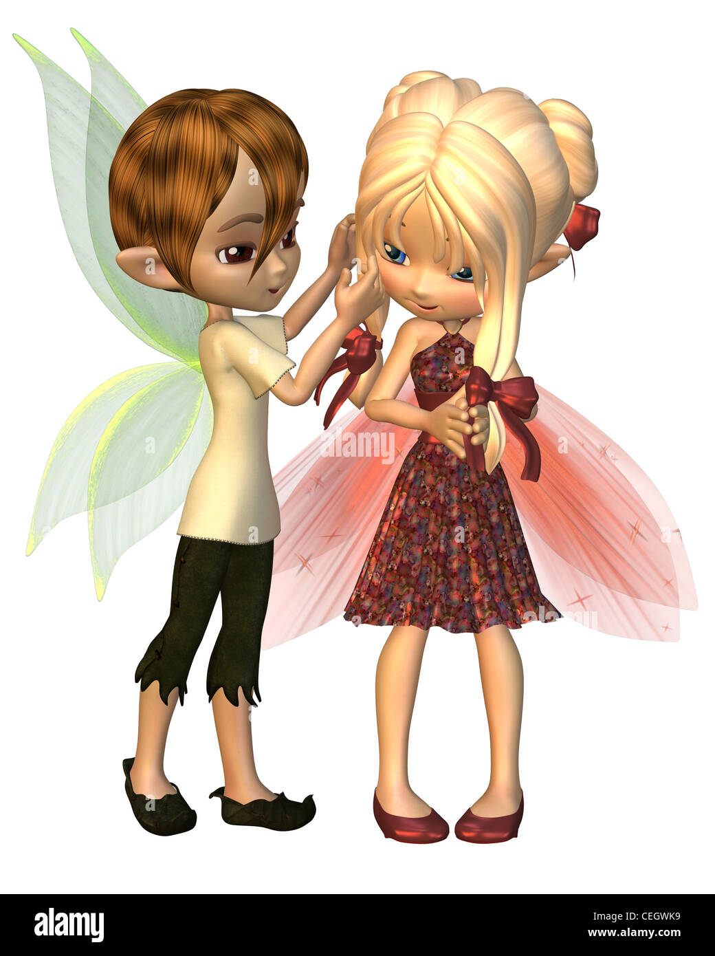 Cute Toon Fairy Friends - 2 Stock Photo - Alamy