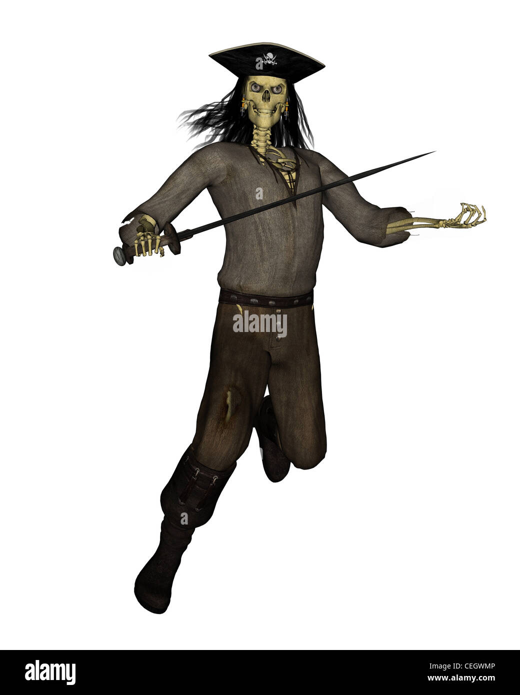 Undead Pirate Skeleton - 2 Stock Photo - Alamy