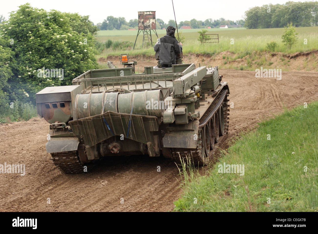 old tank of the "Nationale Volksarmee" in Germany, now used for a ...