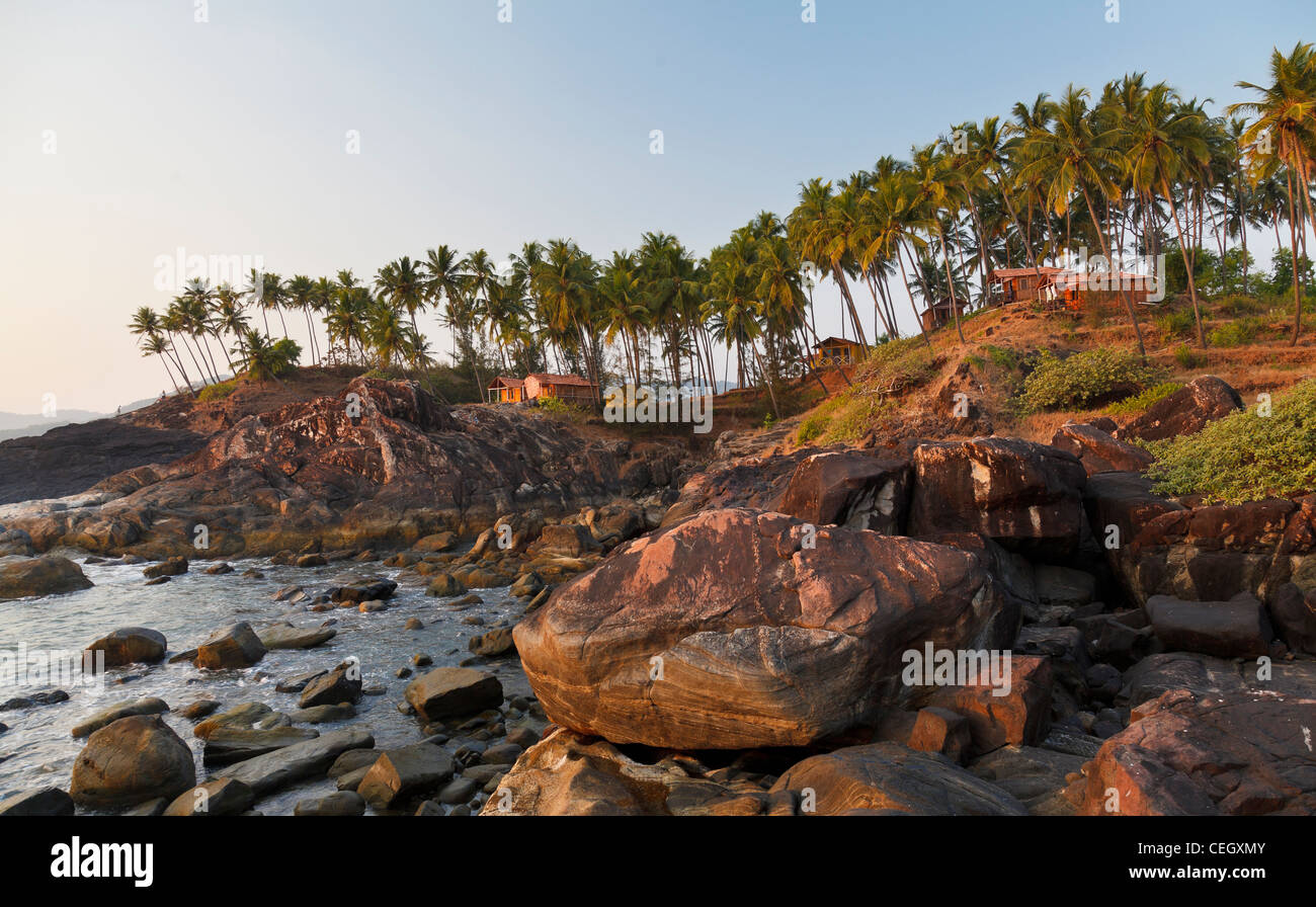 Rocks at Palolem Beach, Goa Stock Photo - Alamy