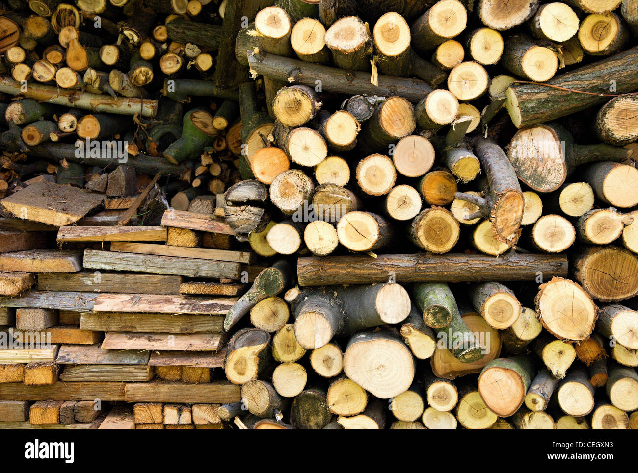 Detail image of stack of wood Stock Photo - Alamy