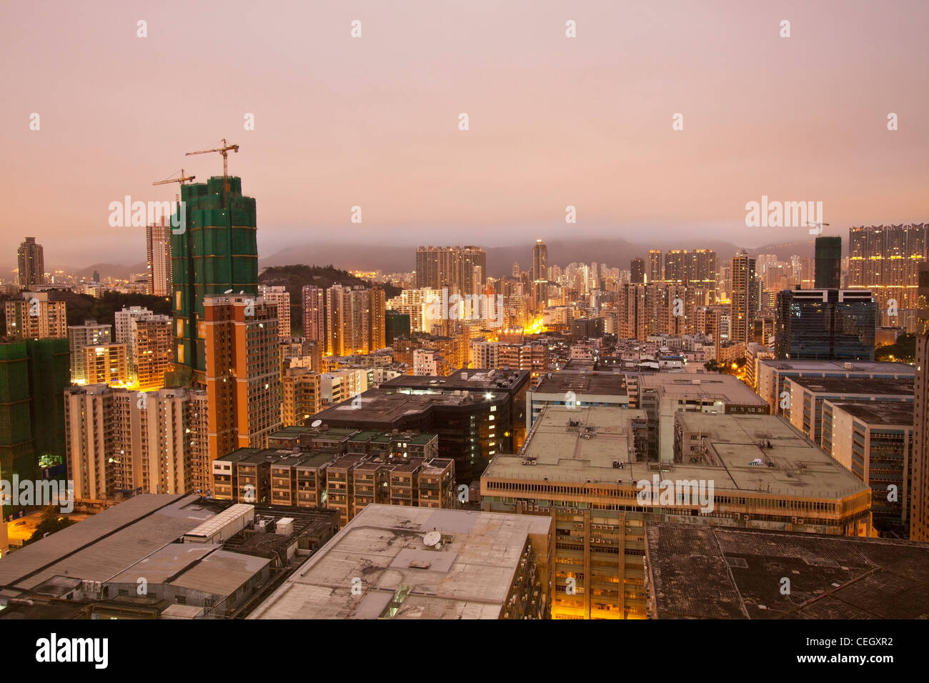 Hong Kong cityscape at dawn Stock Photo - Alamy