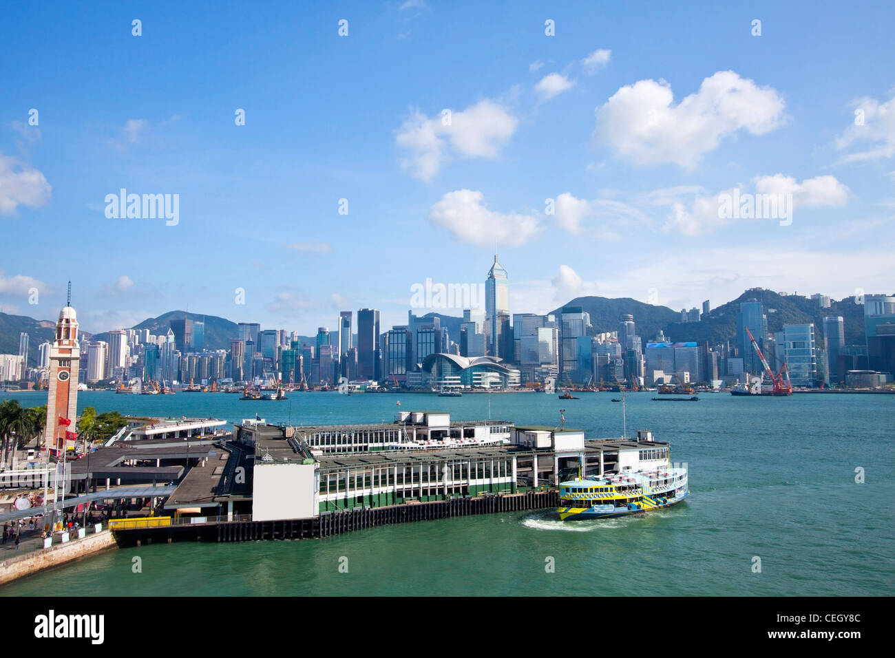 Hong Kong skyline along Victoria Harbour Stock Photo - Alamy