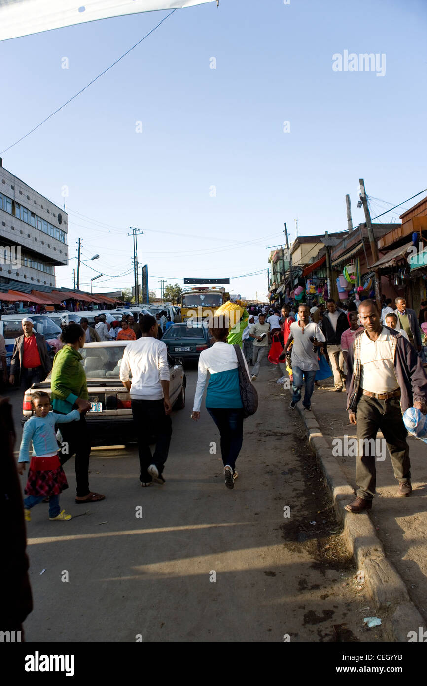 The Merkato in Addis Ababa, the largest market in Africa, in Ethiopia ...