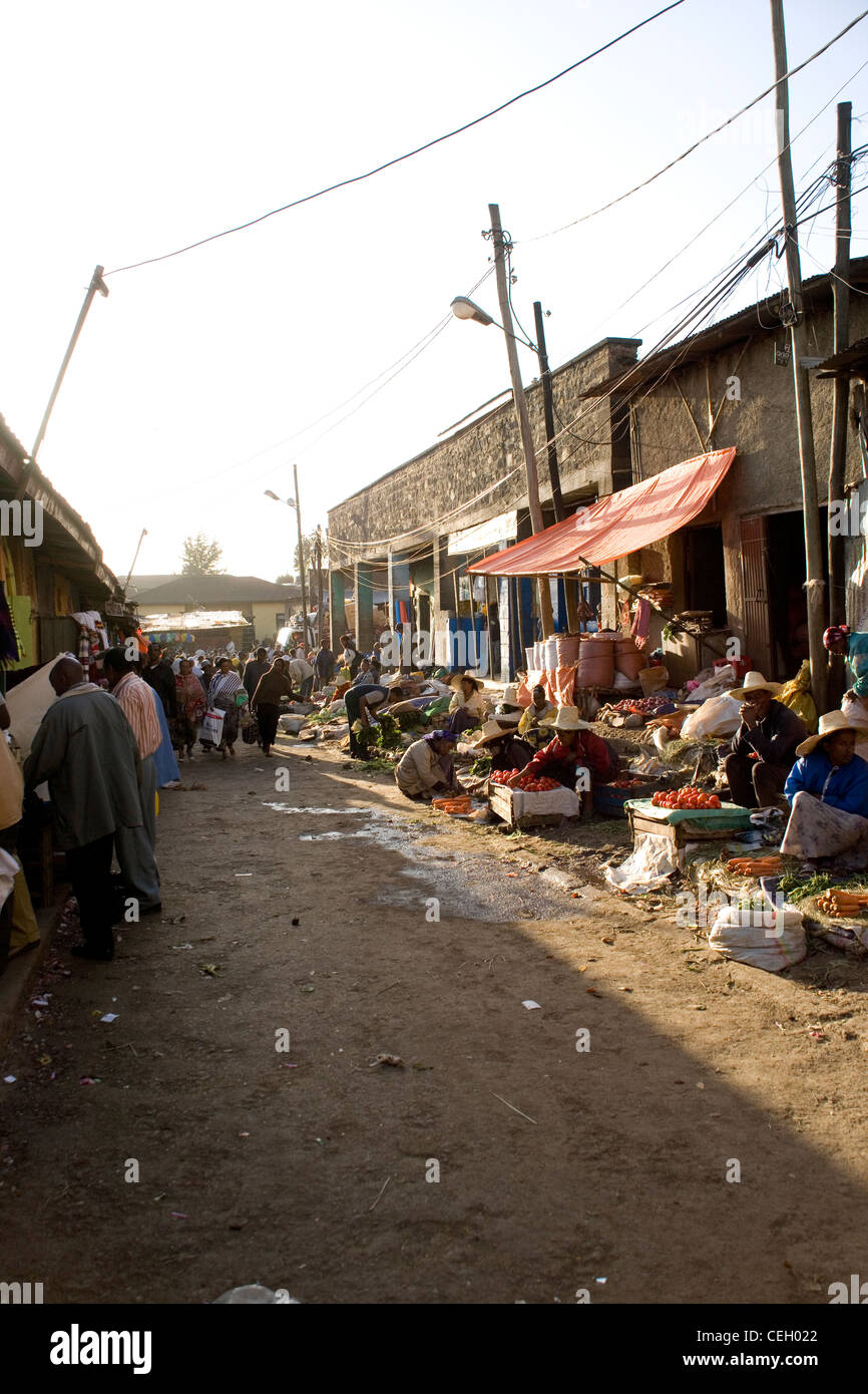 The Merkato in Addis Ababa, the largest market in Africa, in Ethiopia ...