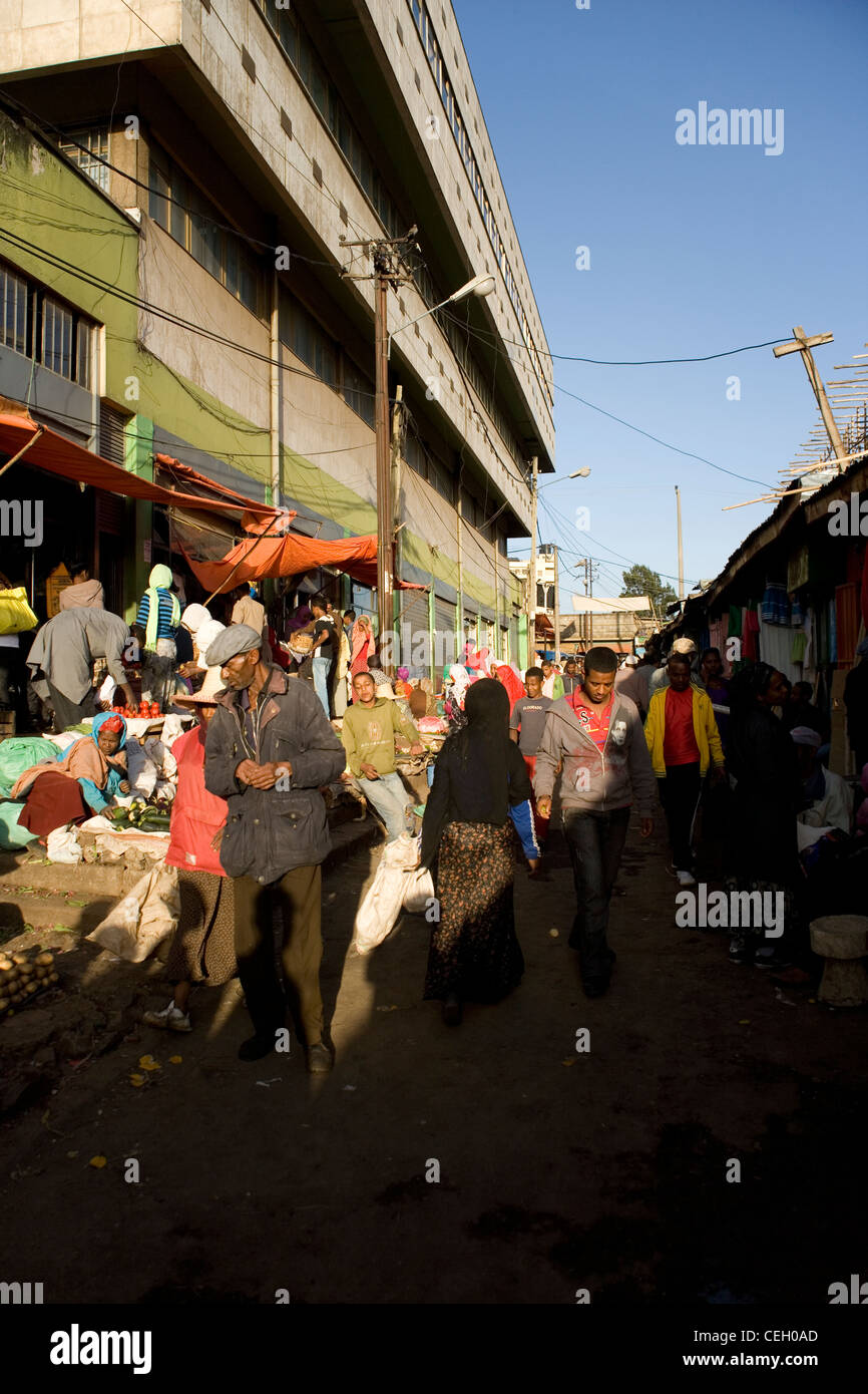 The Merkato in Addis Ababa, the largest market in Africa, in Ethiopia ...