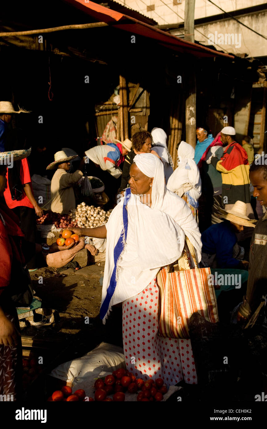 The Merkato in Addis Ababa, the largest market in Africa, in Ethiopia ...