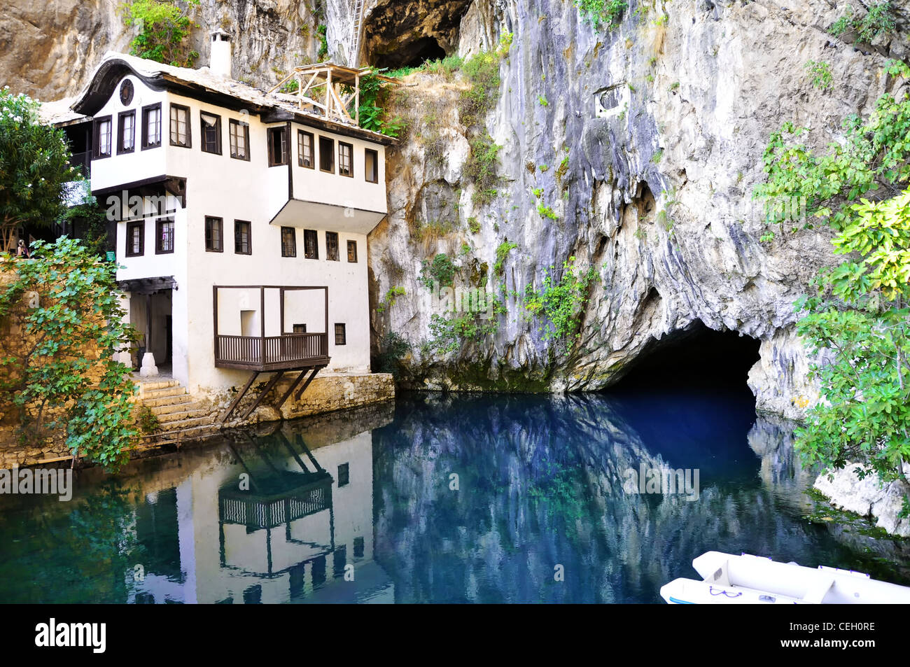 Spring of river Buna in Blagaj, near Mostar Stock Photo - Alamy