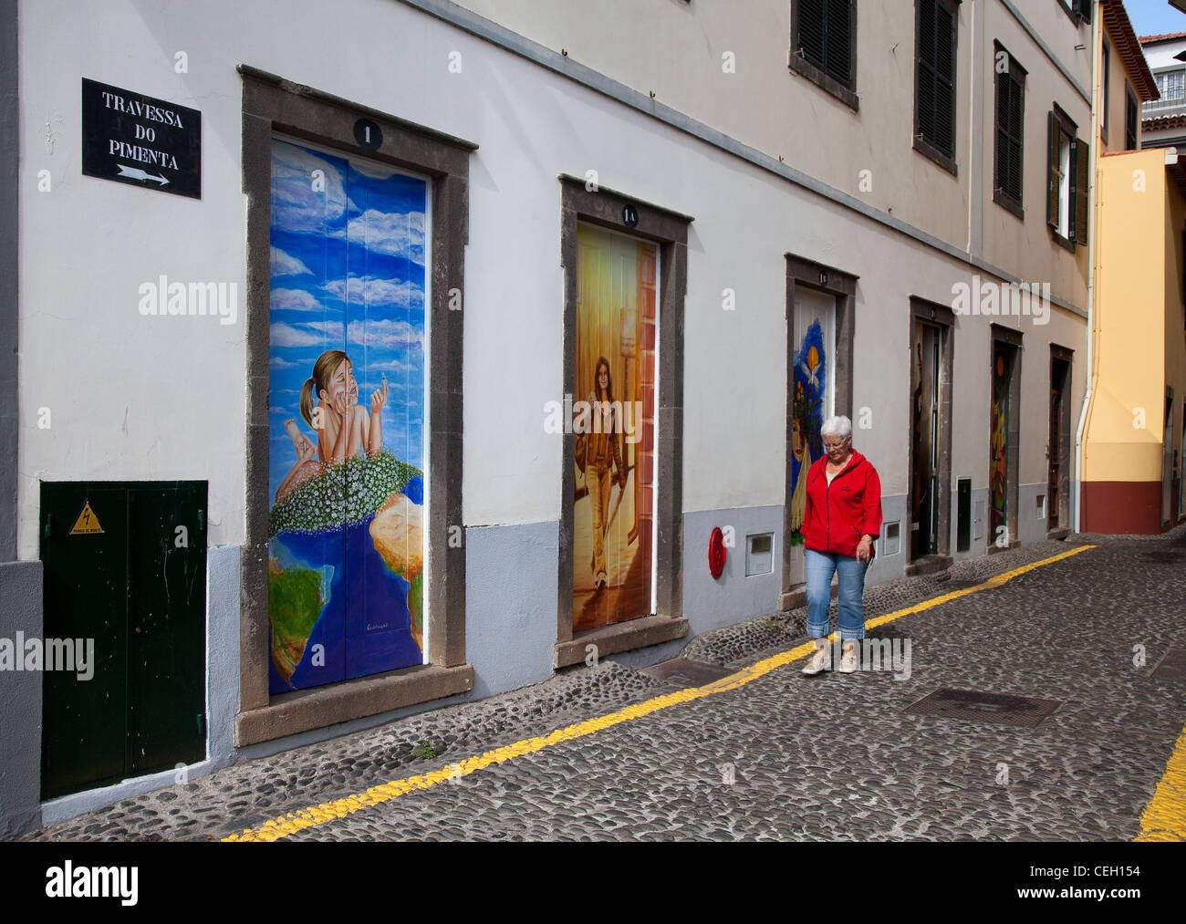 Portas com arte doors with art in funchal madeira hi-res stock ...
