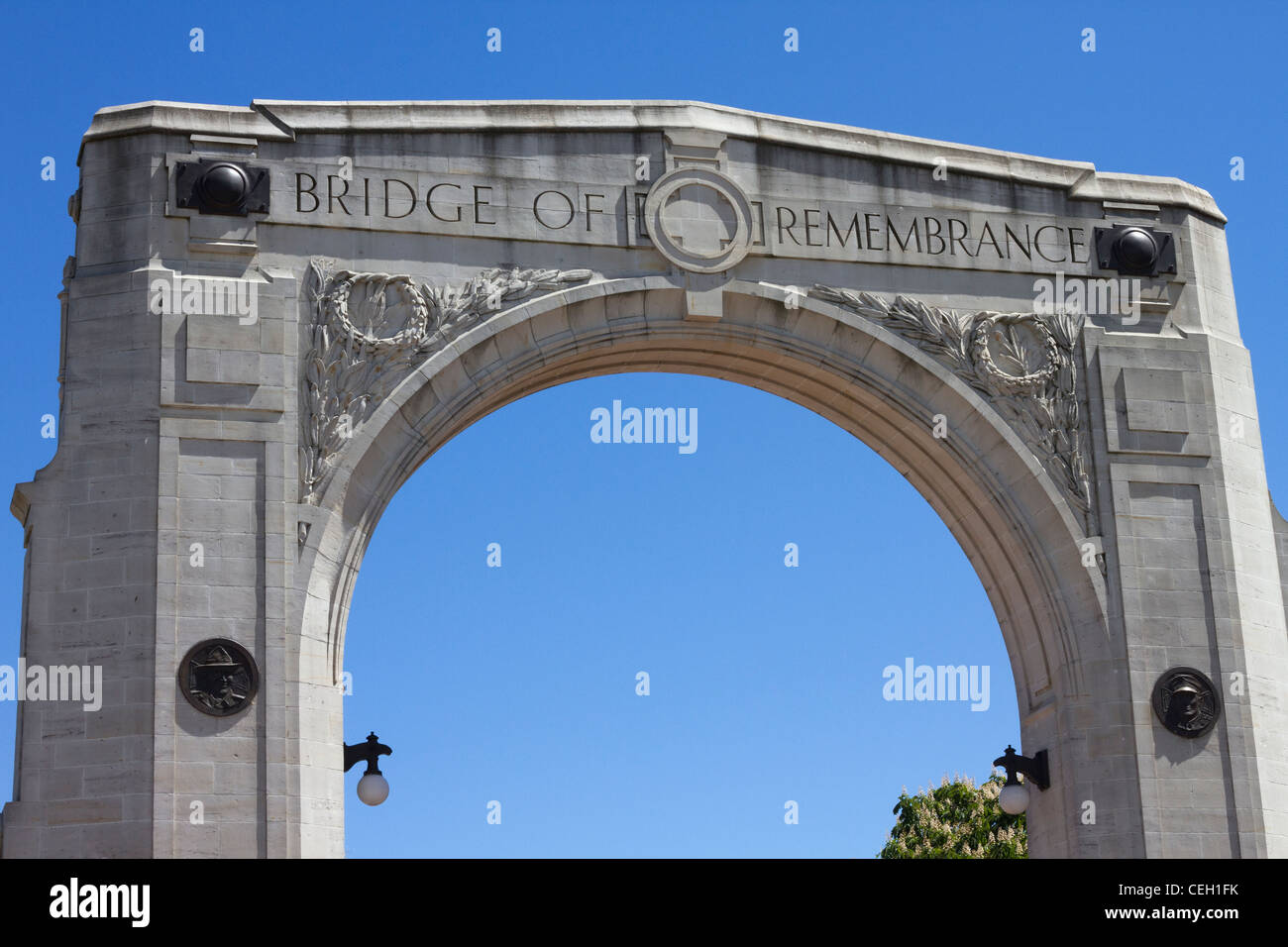 Bridge of Remembrance war memorial arch, Christchurch, New Zealand ...