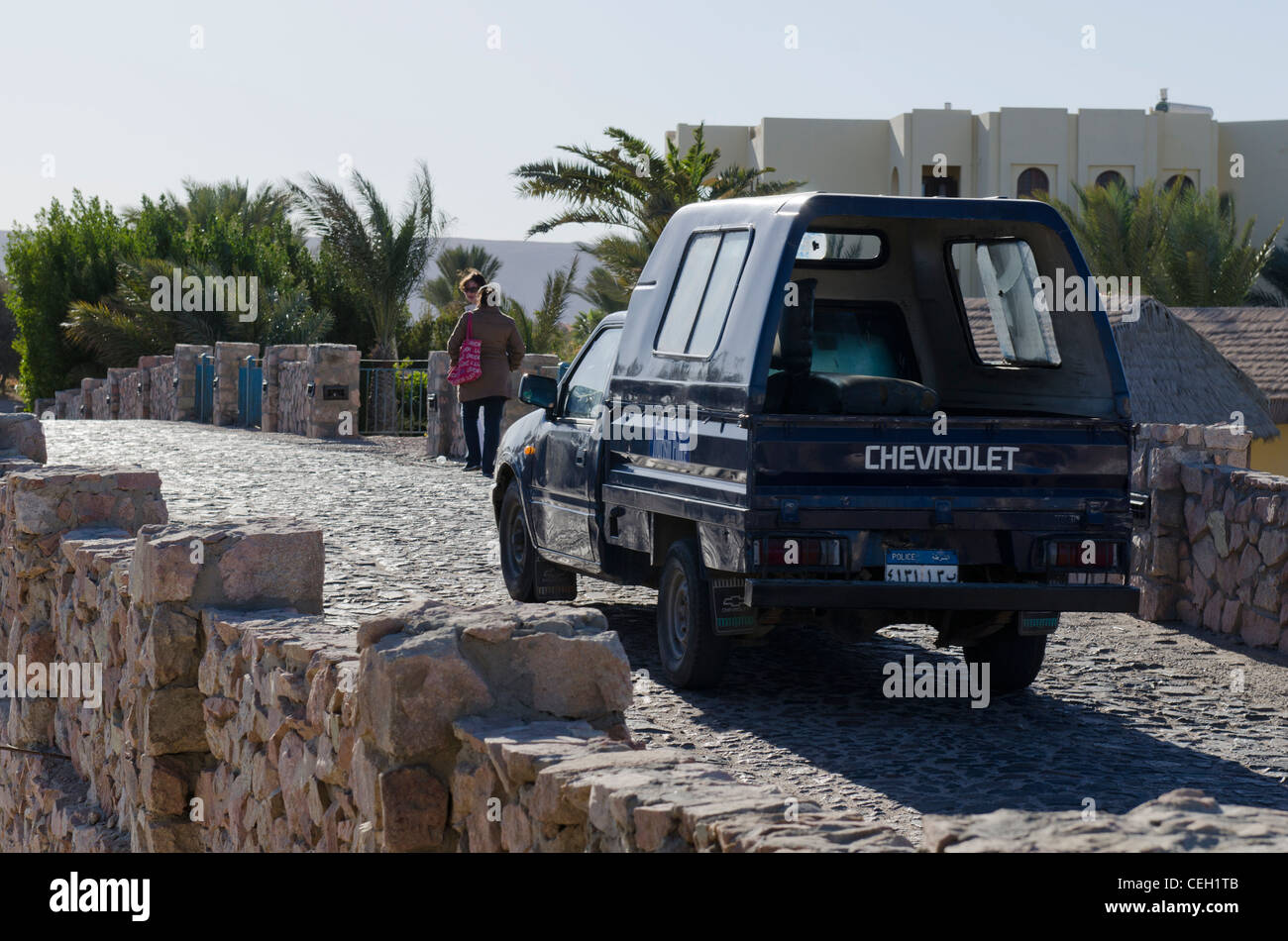 Tourist police car near resort in El Gouna, Egypt Stock Photo - Alamy