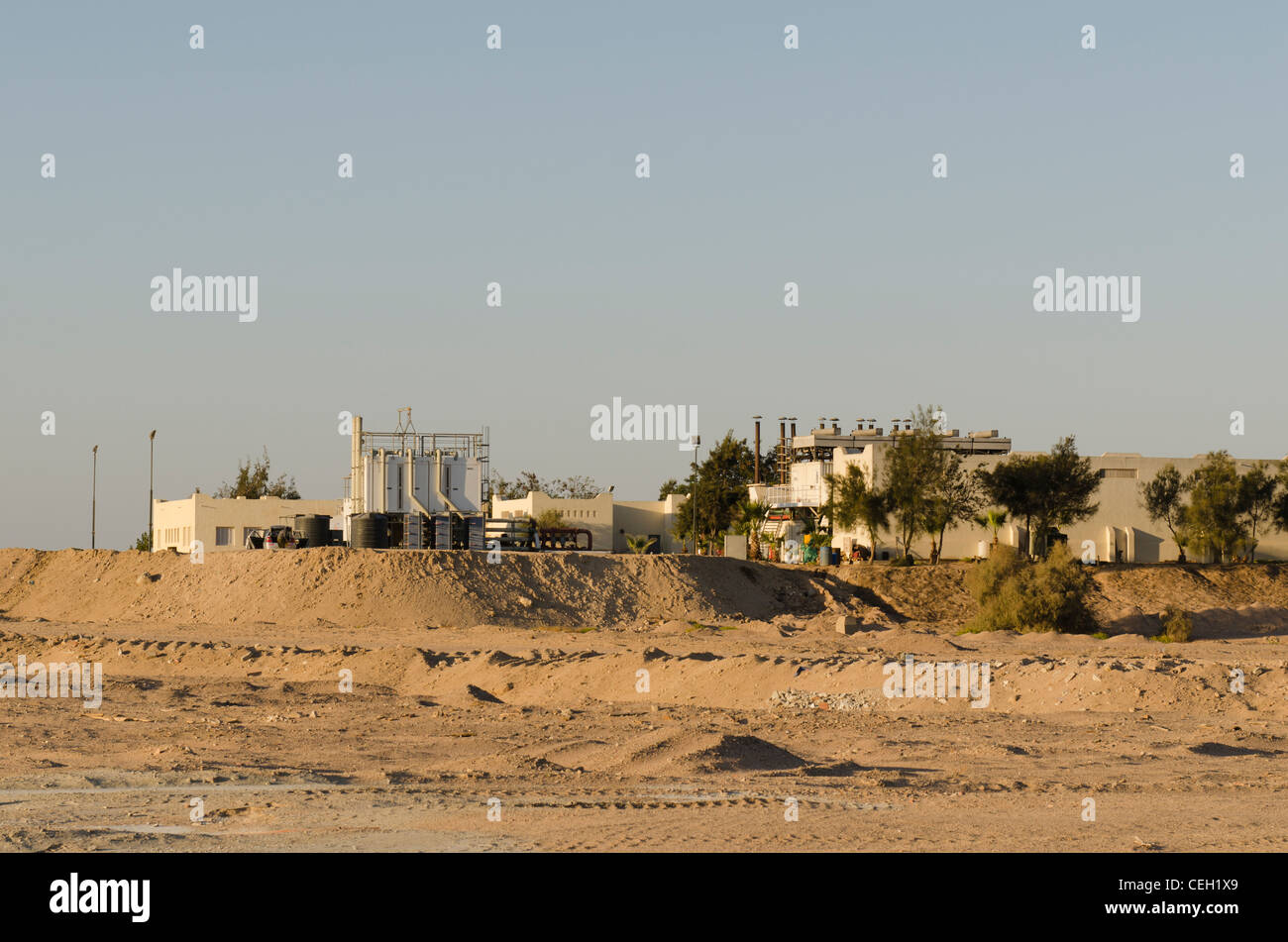 Soft drinks factory in Egypt desert Stock Photo - Alamy