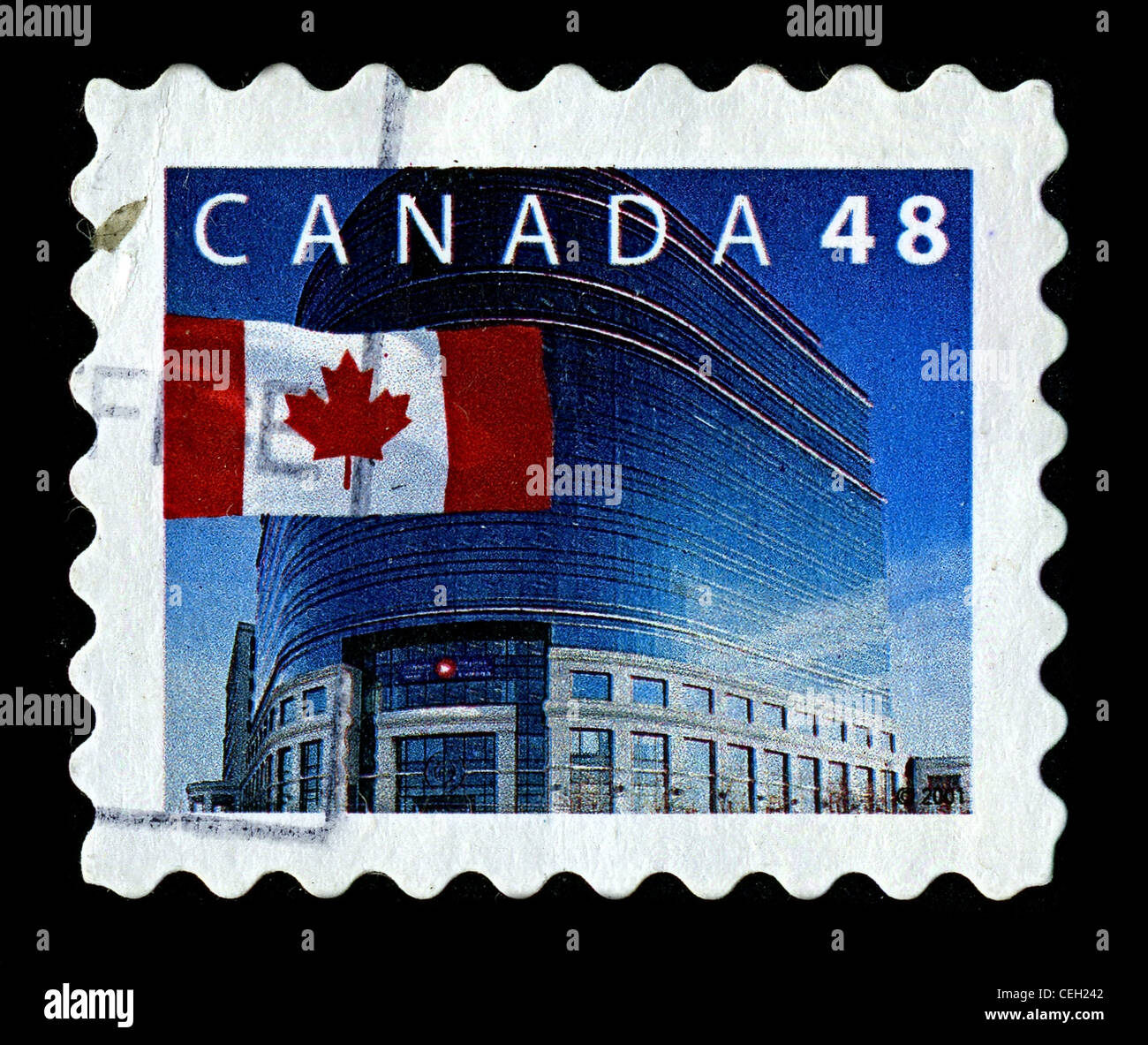 Canada flag old postage stamp hi-res stock photography and images - Alamy