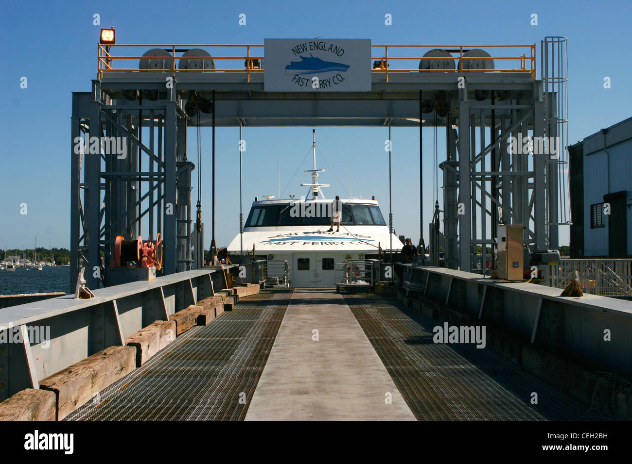 New Bedford, Massachusetts, Ferry landing, New England Fast Ferry Stock ...