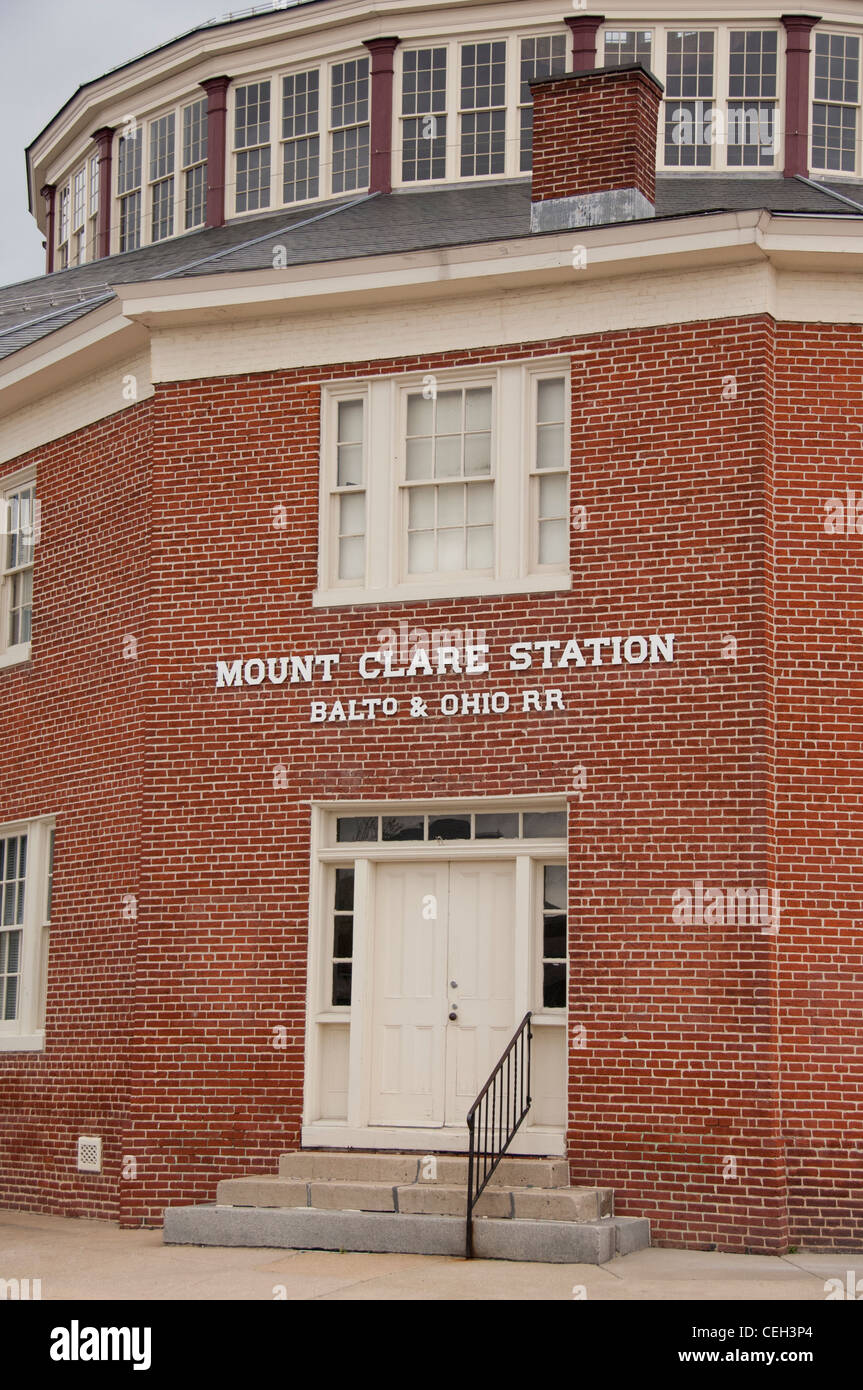 Maryland, Baltimore. B&O Railroad Museum. Mount Clare Station Stock ...
