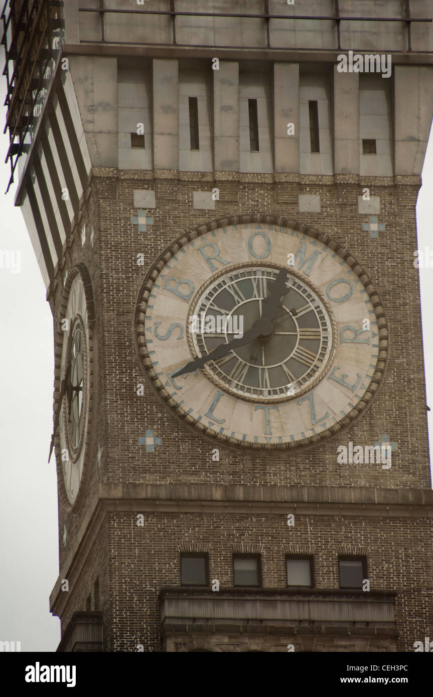 Maryland, Baltimore. Historic landmark Bromo Seltzer tower and clock ...