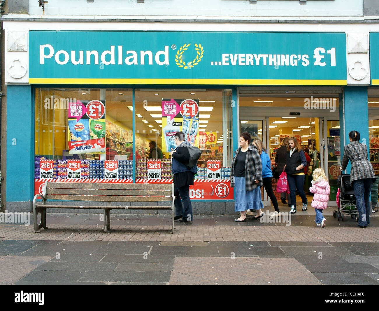 Poundland Shop in Bridgend, South Wales, UK Stock Photo - Alamy