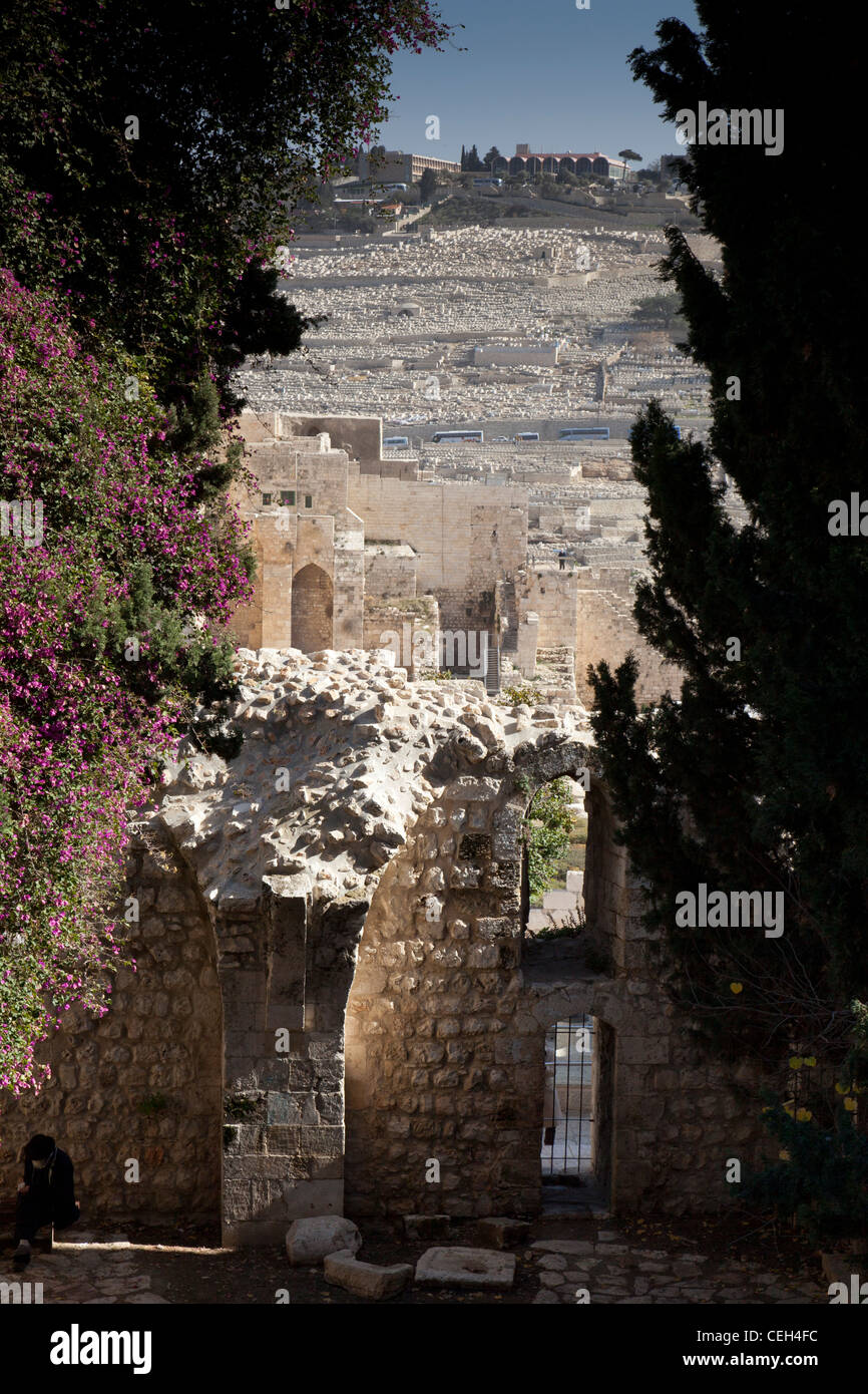 A view over the Mount of Olives in Jerusalem Stock Photo - Alamy