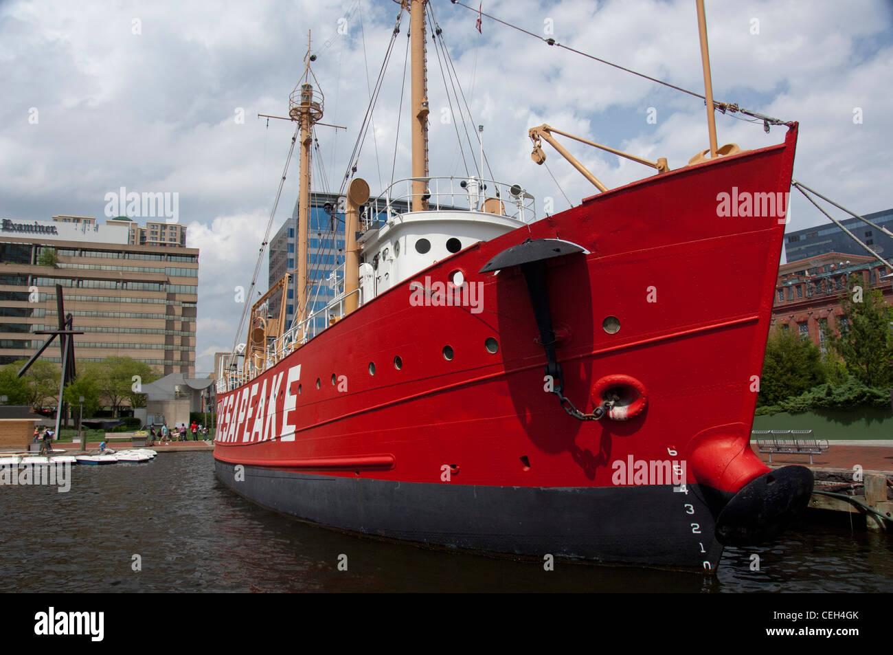 Maryland, Baltimore. Baltimore Harbor. Chesapeake Museum, historic ...