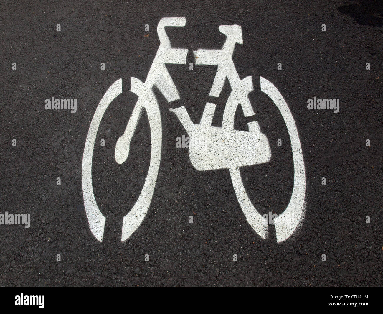 Bike lane traffic sign isolated on white Stock Photo - Alamy