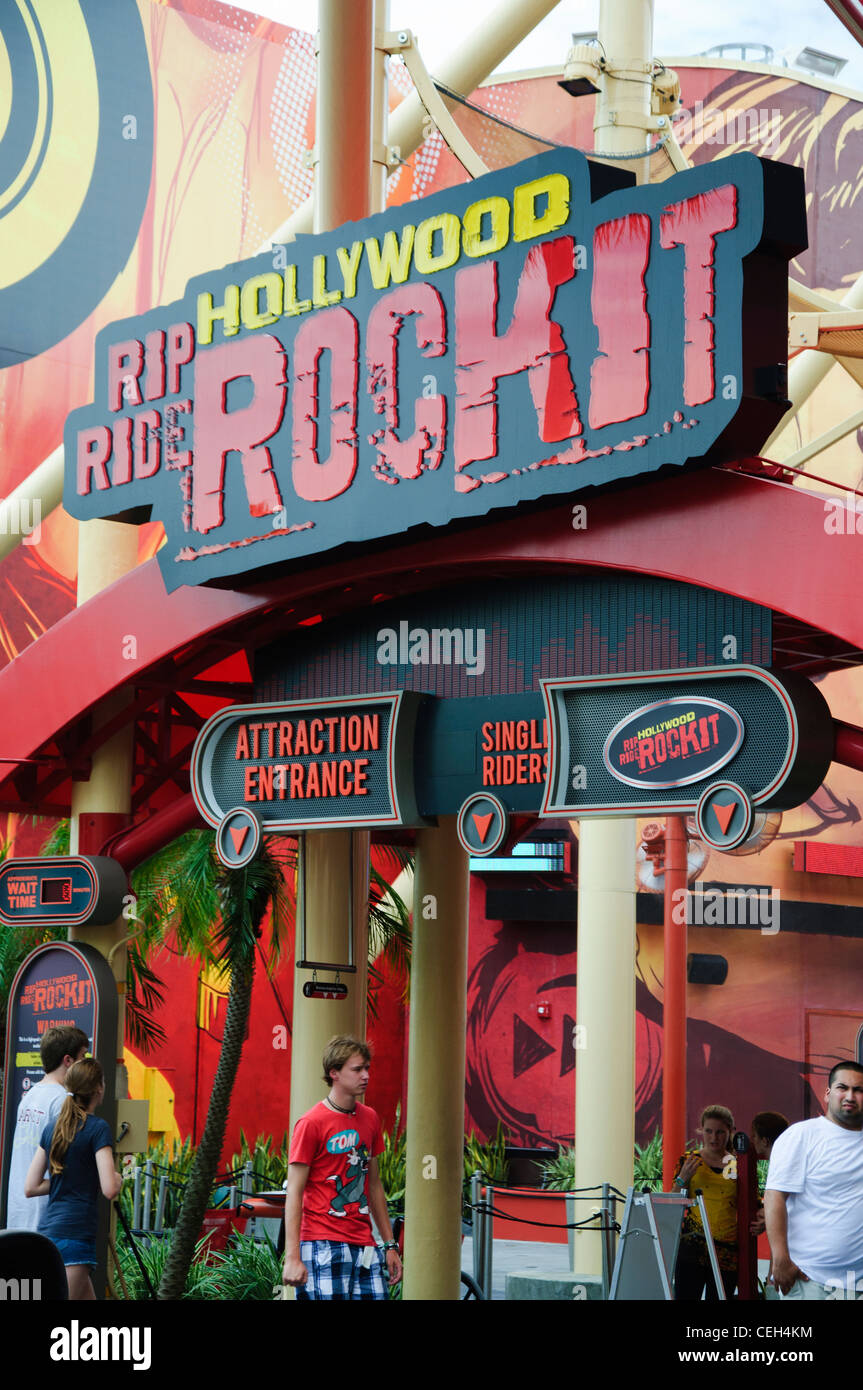 rip ride rockit universal studios orlando florida Stock Photo - Alamy