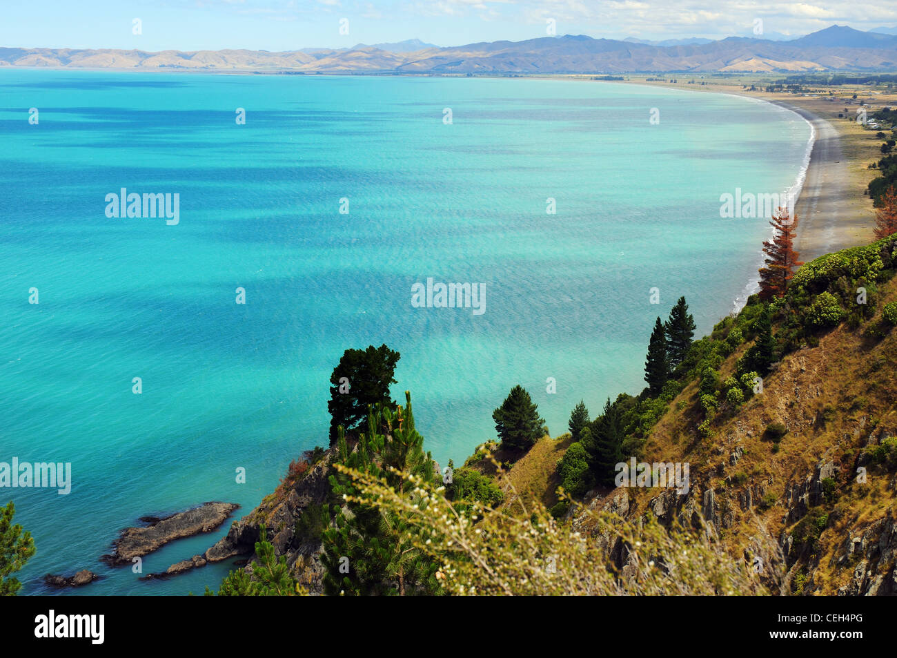Cloudy Bay in New Zealand Stock Photo - Alamy