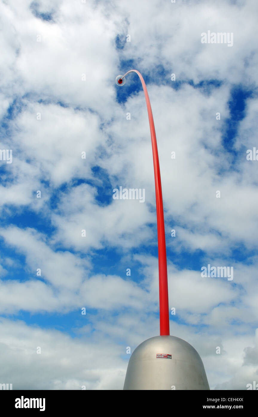 The wind wand on the coastal walkway of New Plymouth, new Zealand Stock ...