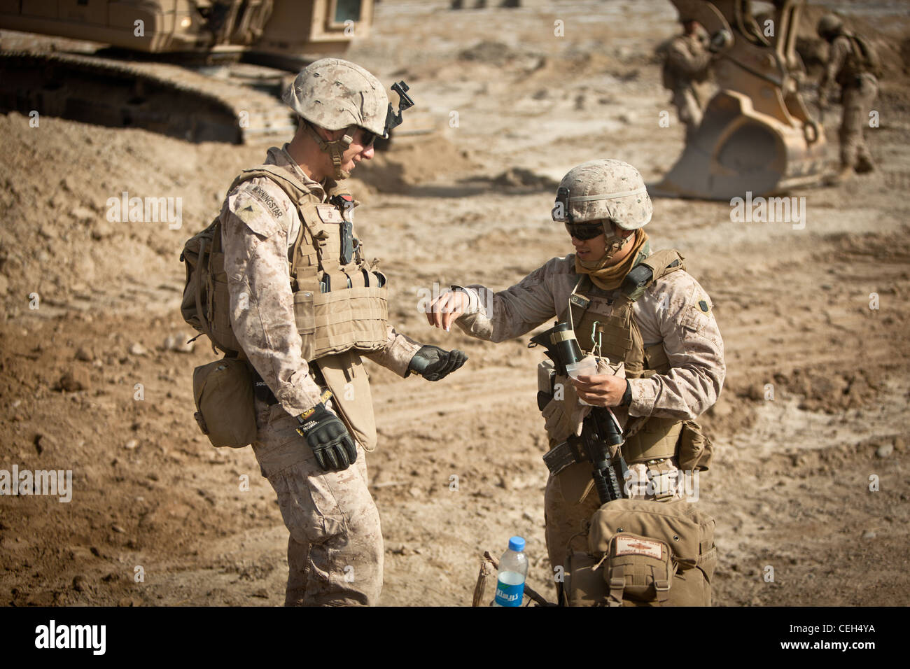 Petty Officer Third Class Michael Soto (right), the corpsman for Bridge ...