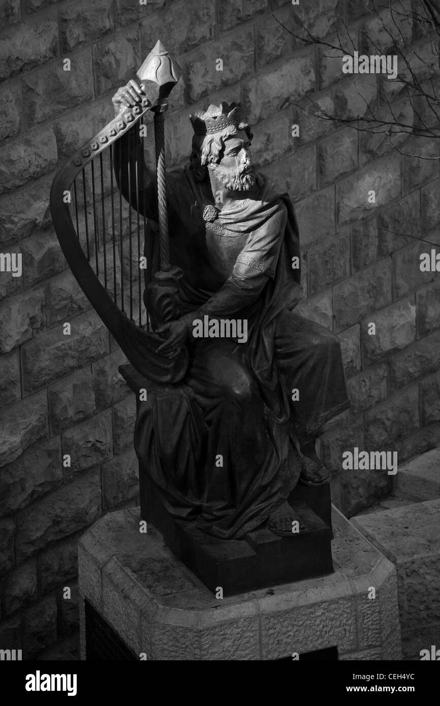 A statue of King David in Jerusalem Stock Photo - Alamy