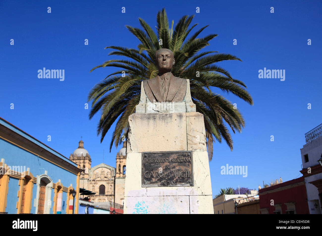 Statue of Revolution Leader Manuel Garcia Vigil, Oaxaca City, Oaxaca ...