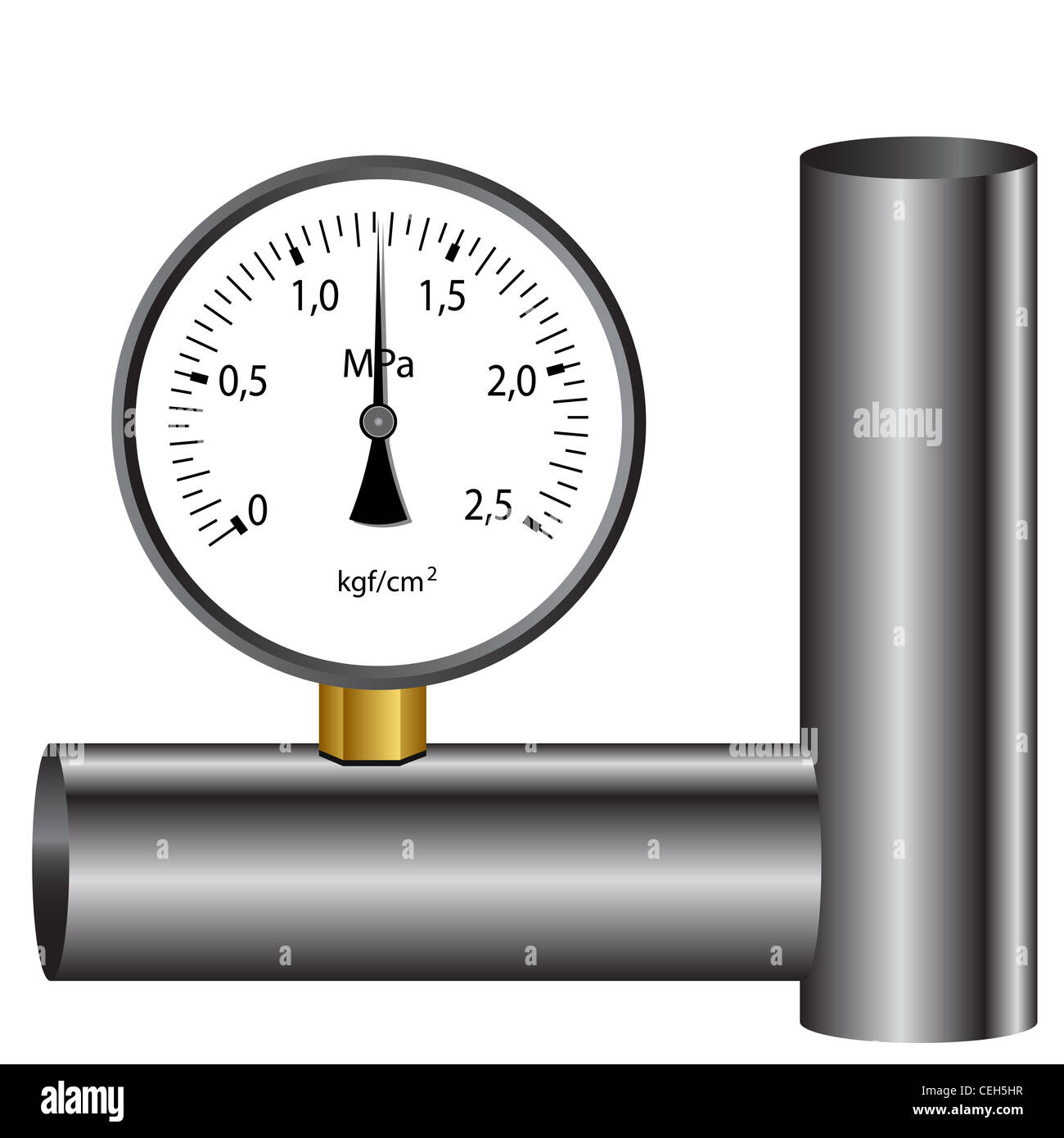 The gas manometer isolated on white background Stock Photo - Alamy