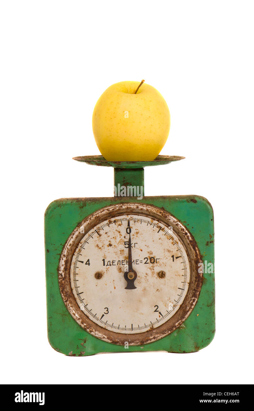 Balance scale apple hi-res stock photography and images - Alamy