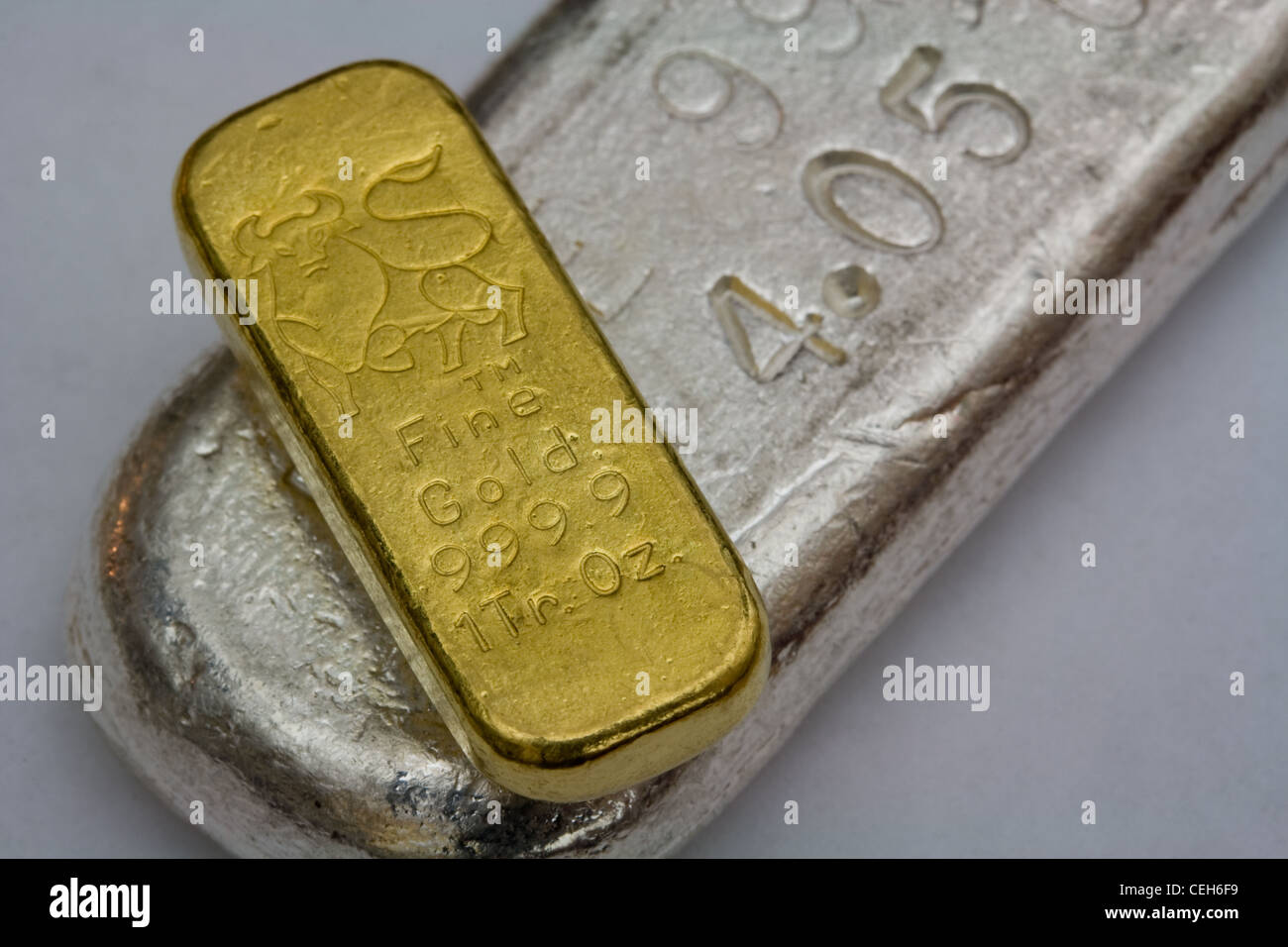 Pure silver ingot bars hi-res stock photography and images - Alamy