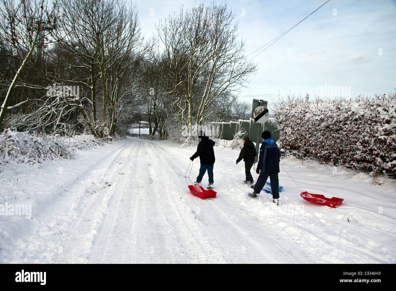 Boys Pulling Sled High Resolution Stock Photography and Images - Alamy