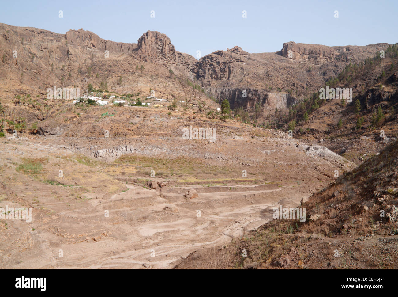 Empty Presa (reservoir) at Soria on Gran Canaria, Canary Islands, SPAIN ...