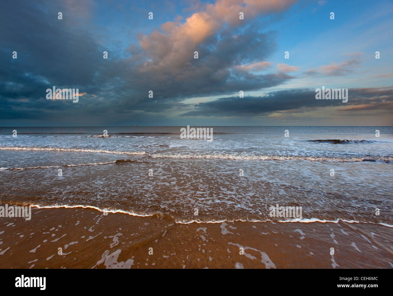 Cley Beach & fishing boat North Sea Norfolk Stock Photo - Alamy