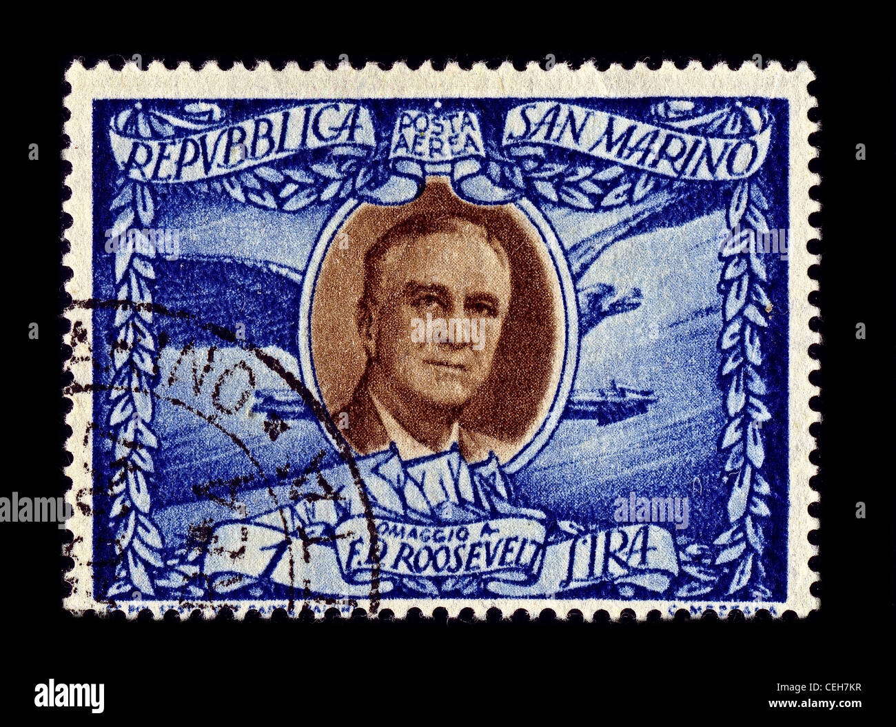 President franklin roosevelt stamp collection hi-res stock photography ...