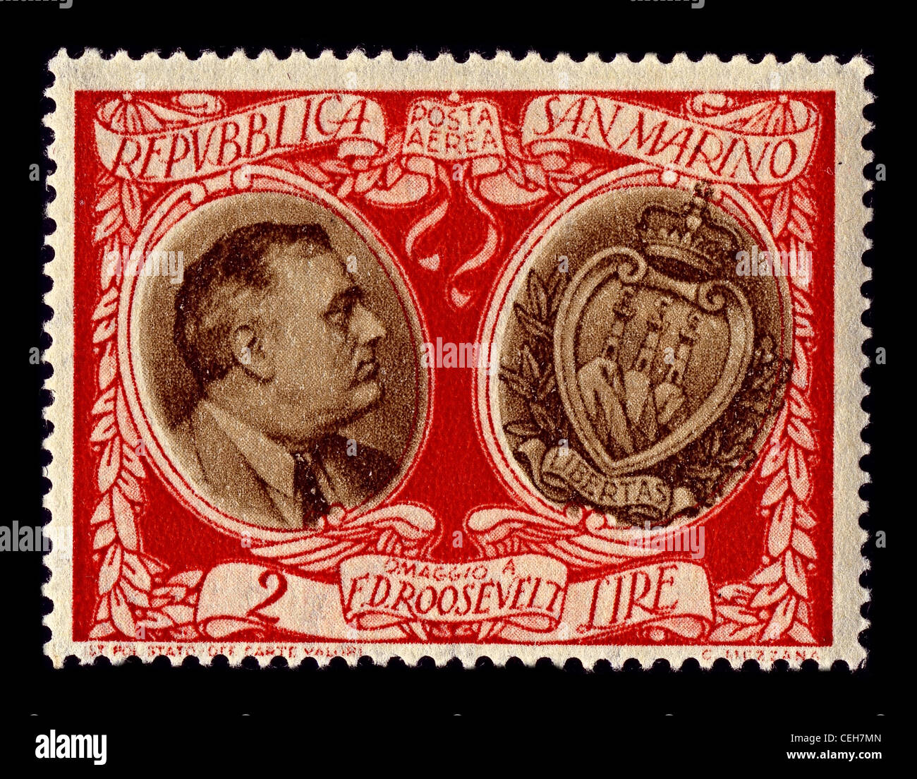 President franklin roosevelt stamp collection hi-res stock photography ...