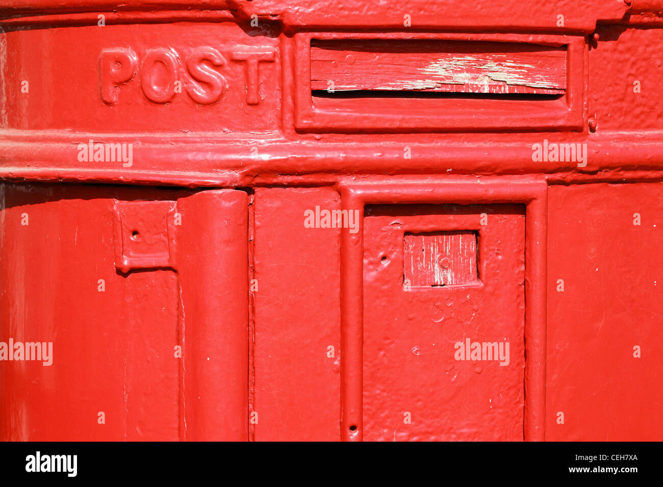 Old metal red mail box Stock Photo - Alamy