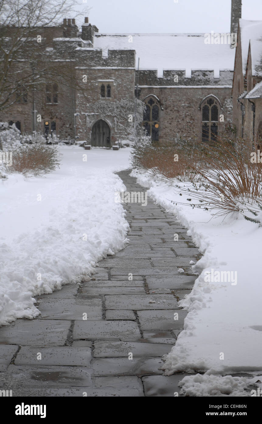 Castle in the snow Stock Photo - Alamy