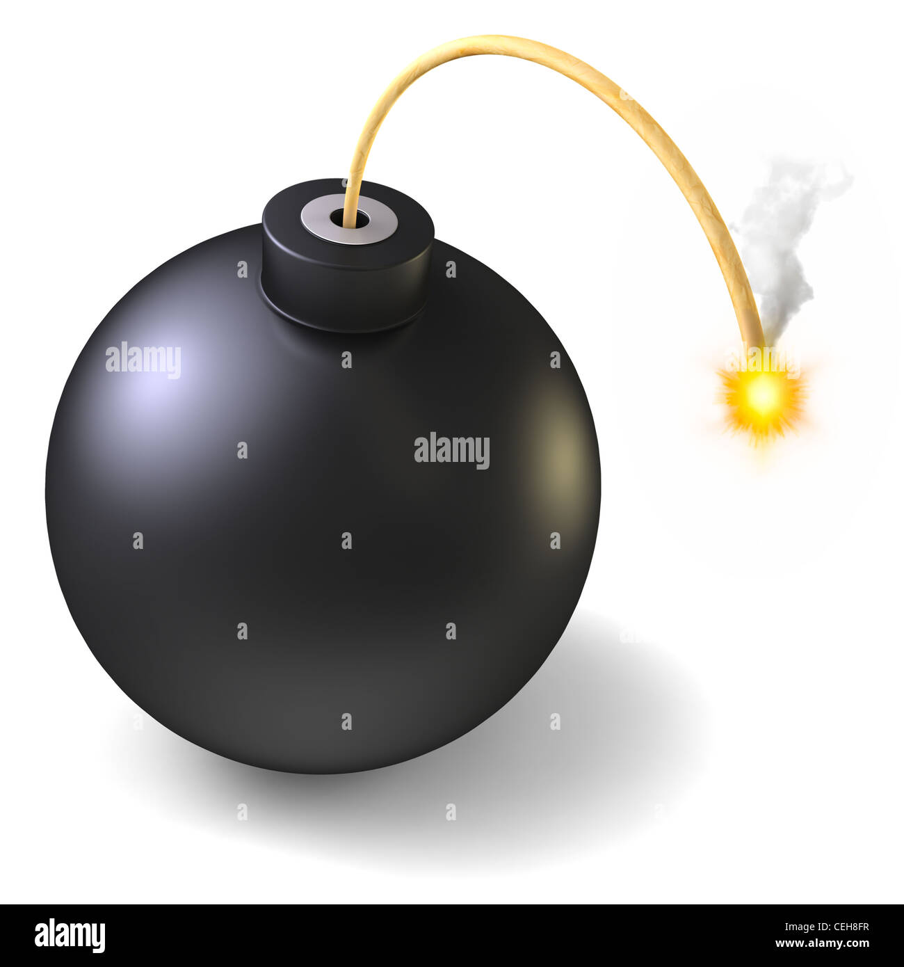 A bomb ready to explode isolated against a white background Stock Photo ...