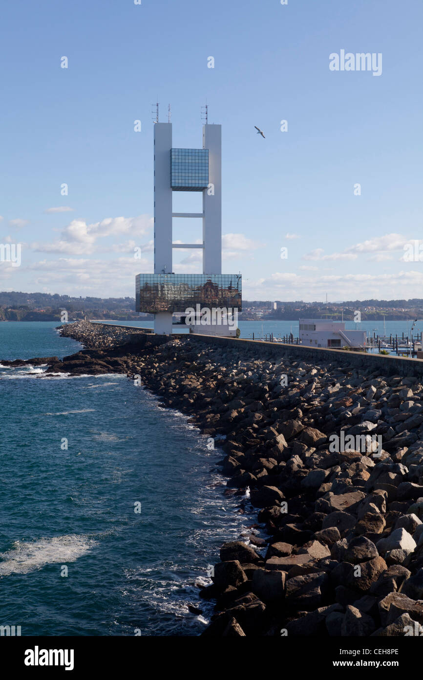 Coruña Coruna Spain Galicia checkpoint beach boat marina nord port ...