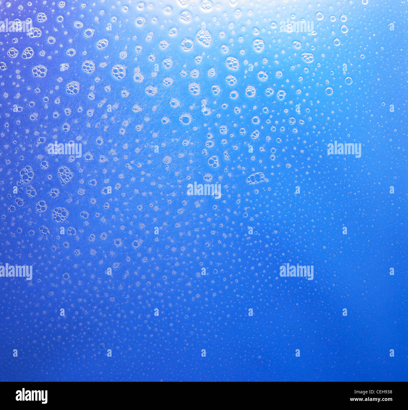 abstract wet blue background with soap bubble conglomerations Stock ...
