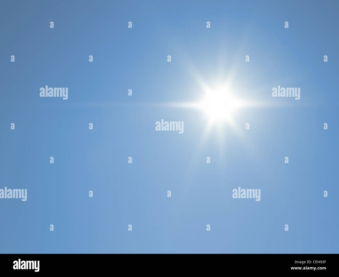 abstract background showing the sun in blue sky Stock Photo - Alamy