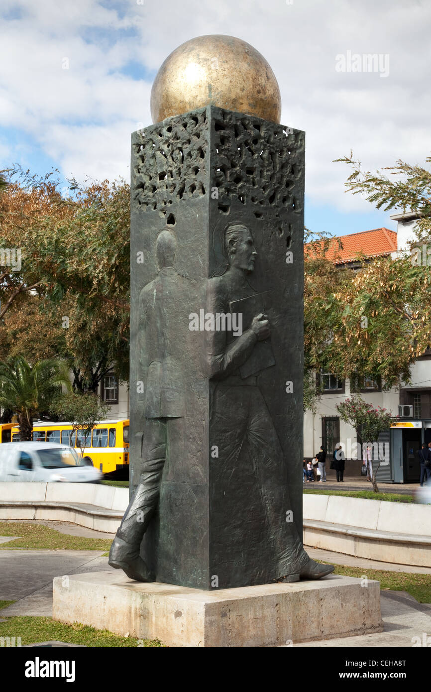 Globe Sculpture or Statue of Dr Alberto Joao Cardoso Goncalves Jardimon ...