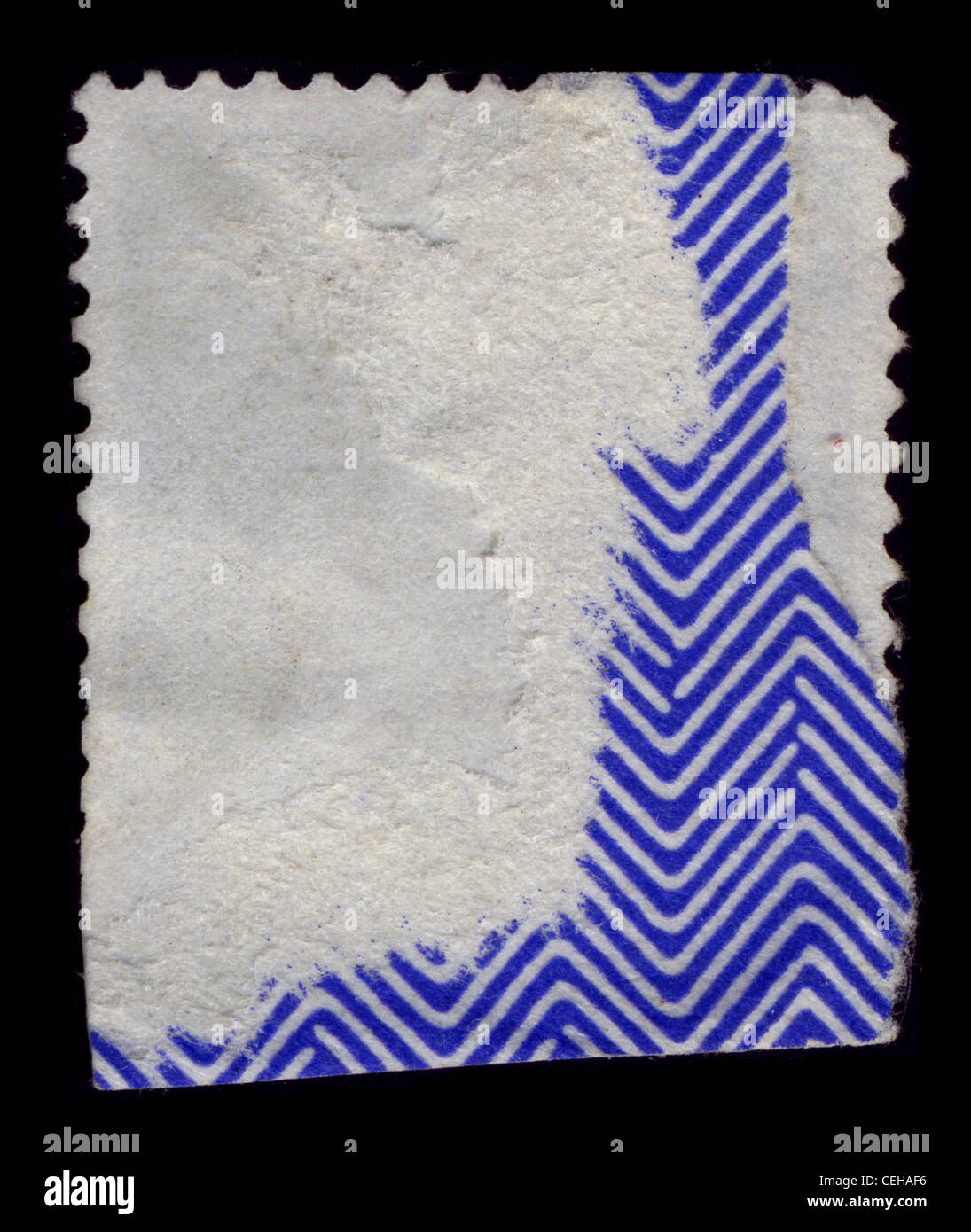 The reverse side of a postage stamp Stock Photo - Alamy