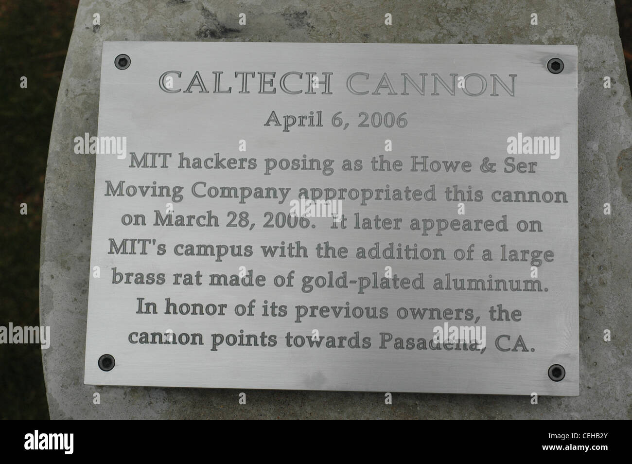 Caltech Cannon at MIT, 2006 Stock Photo - Alamy