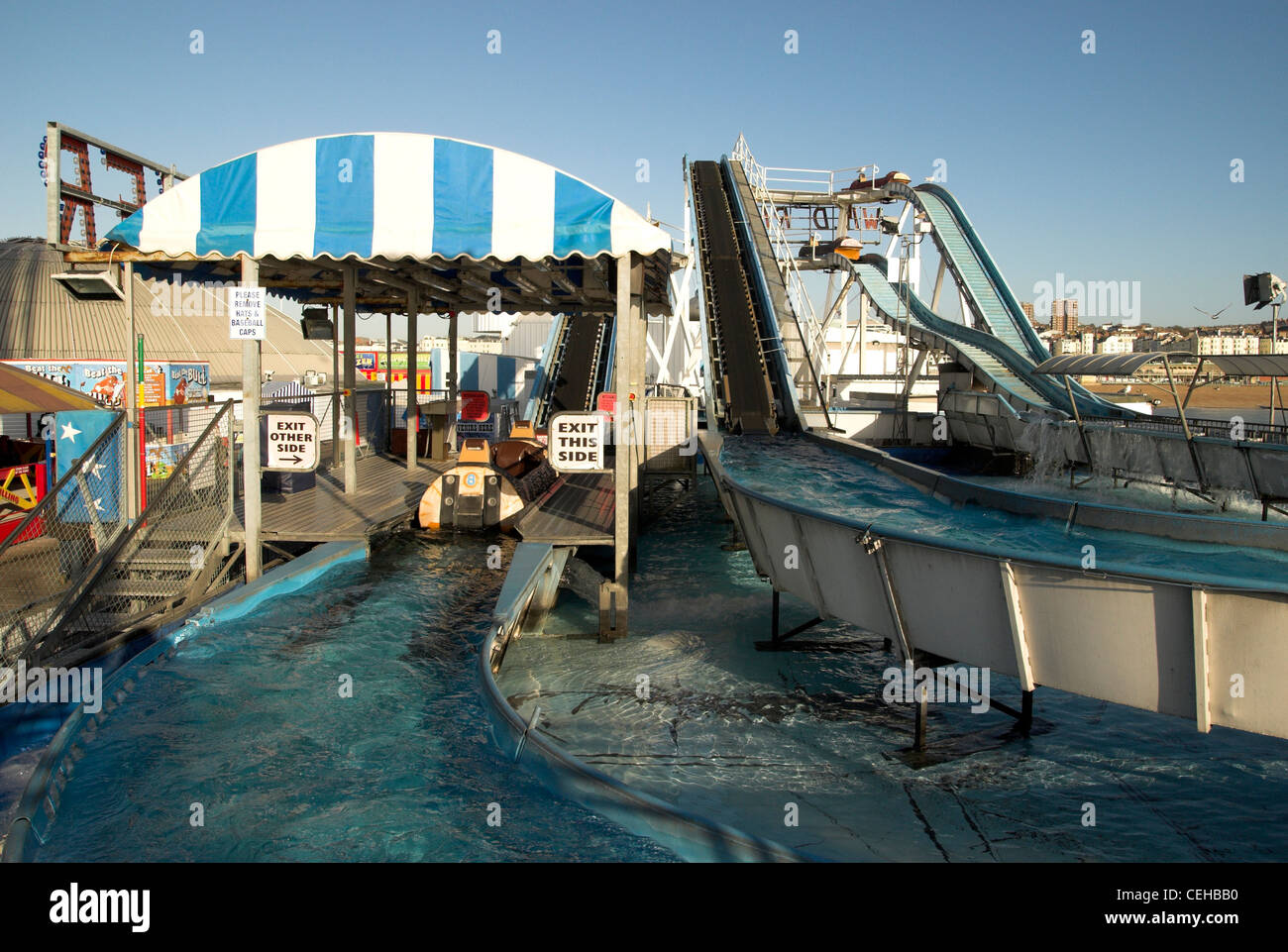 End of water slide hi-res stock photography and images - Alamy