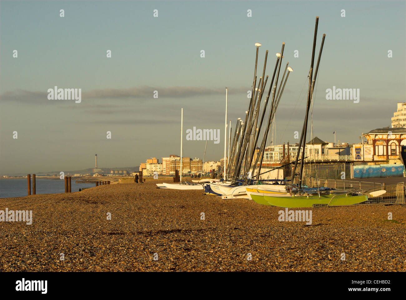 Sailing dingies along Brighton seafront Stock Photo - Alamy