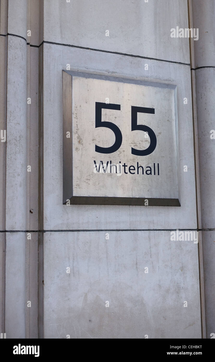 London: "55 Wihehall" sign Stock Photo - Alamy